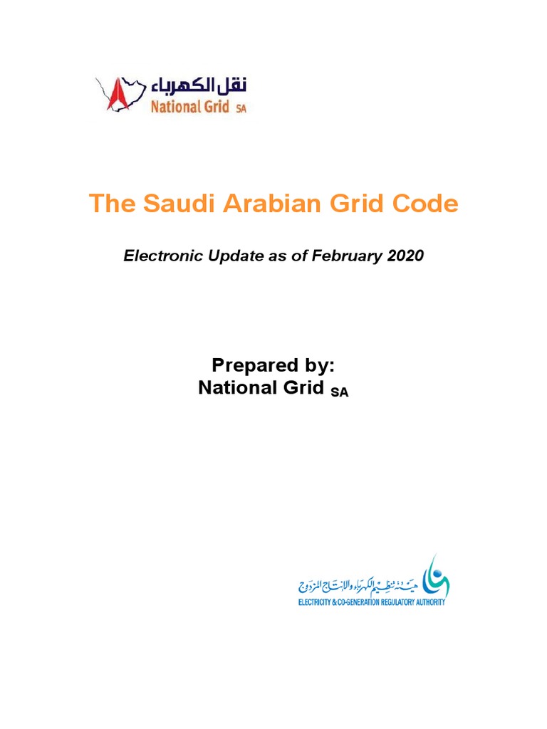 The Saudi Arabian Grid Code | PDF | Electrical Grid | Electric Power Transmission