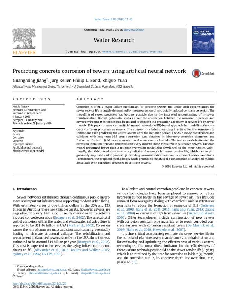 Water Research: Guangming Jiang, Jurg Keller, Philip L. Bond, Zhiguo ...