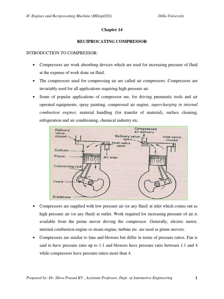 Chapter 14 Reciprocating Compressor | PDF | Piston | Engines