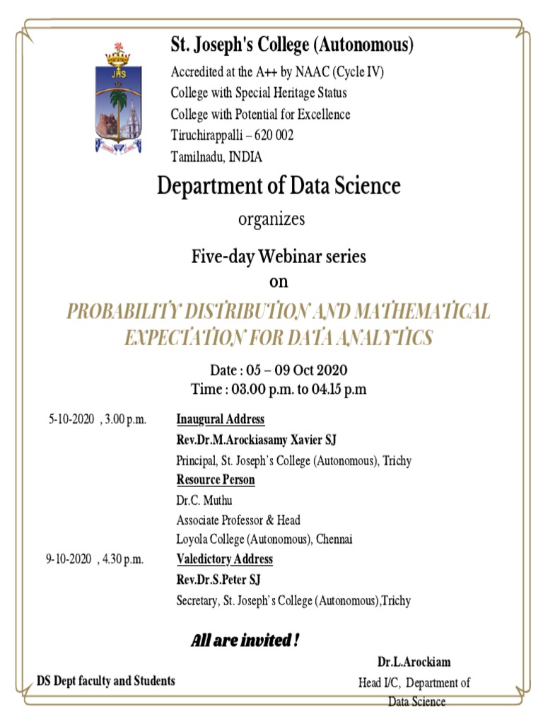 St. Joseph's College (Autonomous) Accredited at the A++ by NAAC (Cycle ...