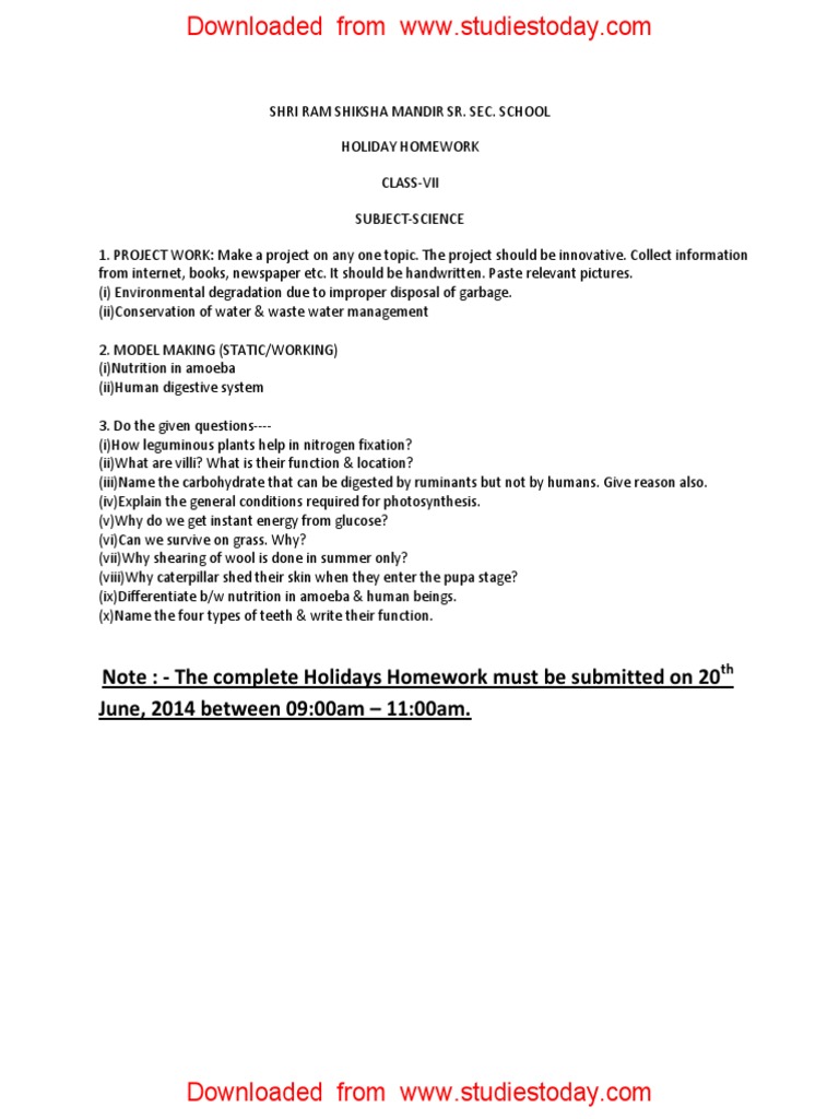 CBSE Class 7 Science - Human Digestive System | PDF