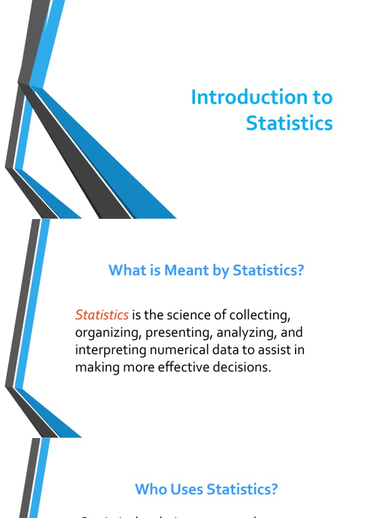 1 Introduction To Statistics Pdf Statistics Data