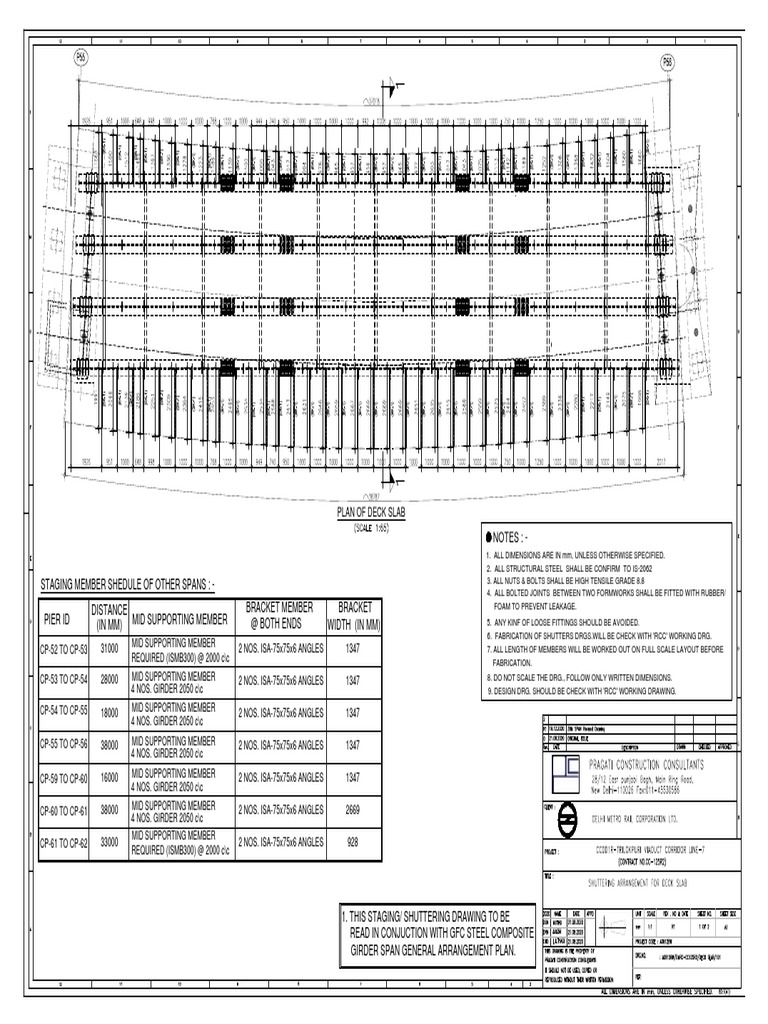Notes: - : Plan of Deck Slab | PDF | Economic Sectors | Building ...