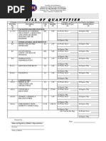 Bill of Quantities (Form DPWH-INFR-17 and 18) | PDF | Economic Sectors ...