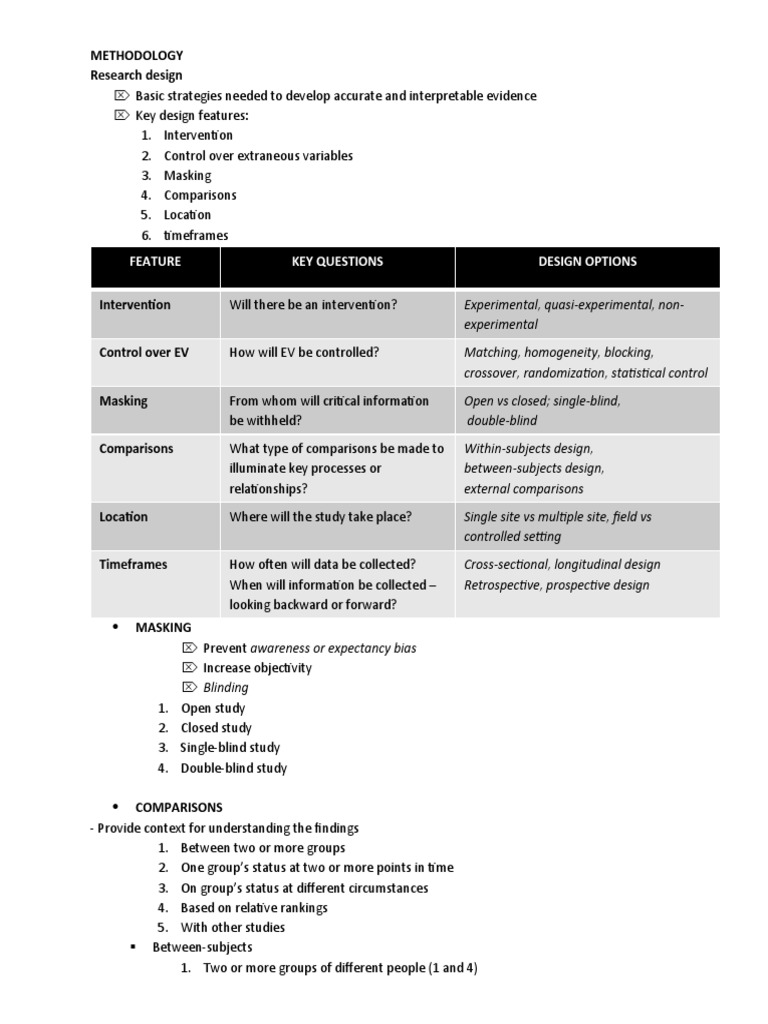 Feature Key Questions Design Options | Download Free PDF | Experiment ...