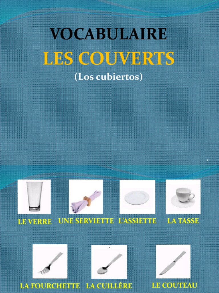 Vocabulaire des couverts en français | PDF | Sciences sociales | Livres ...