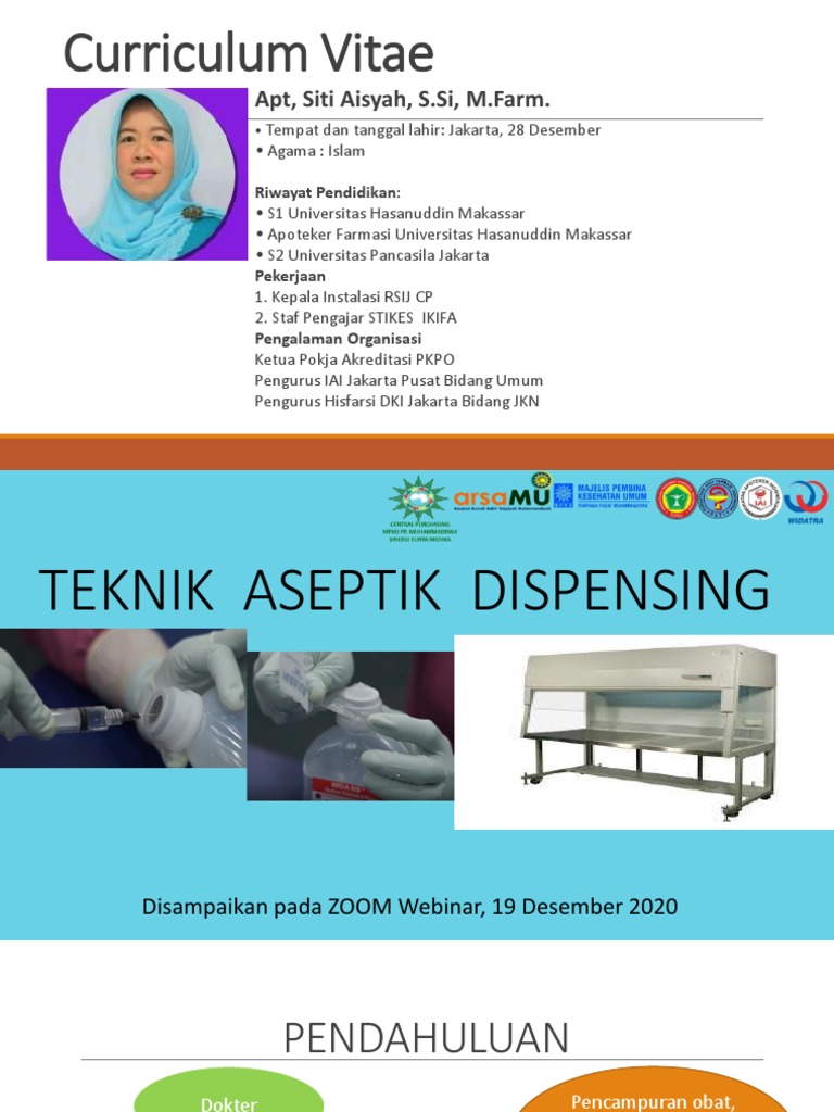 Aseptik Dispensing Sediaan Steril PDF | PDF