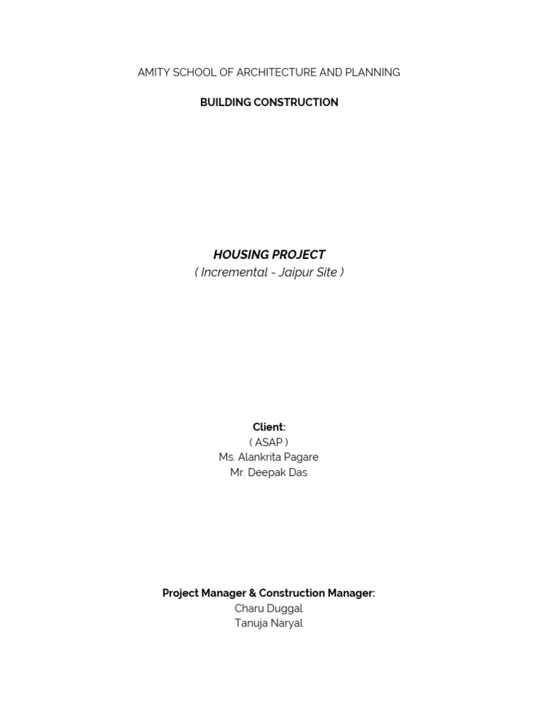 Housing Project Management PDF | Download Free PDF | Soil | Basement