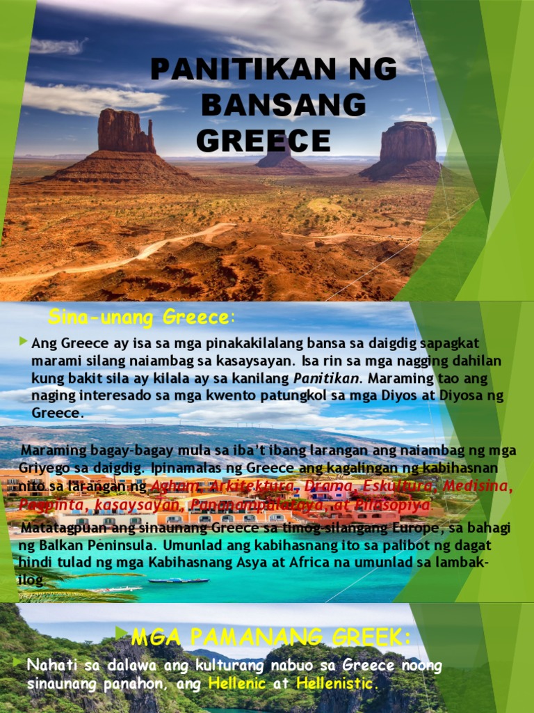 Panitikan NG Bansang Greece | PDF