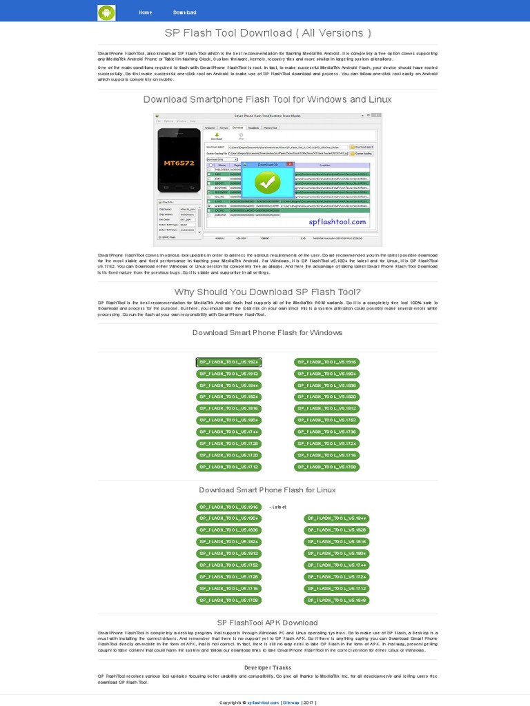 SP Flash Tool Download All Versions For MediaTek Devices PDF | PDF