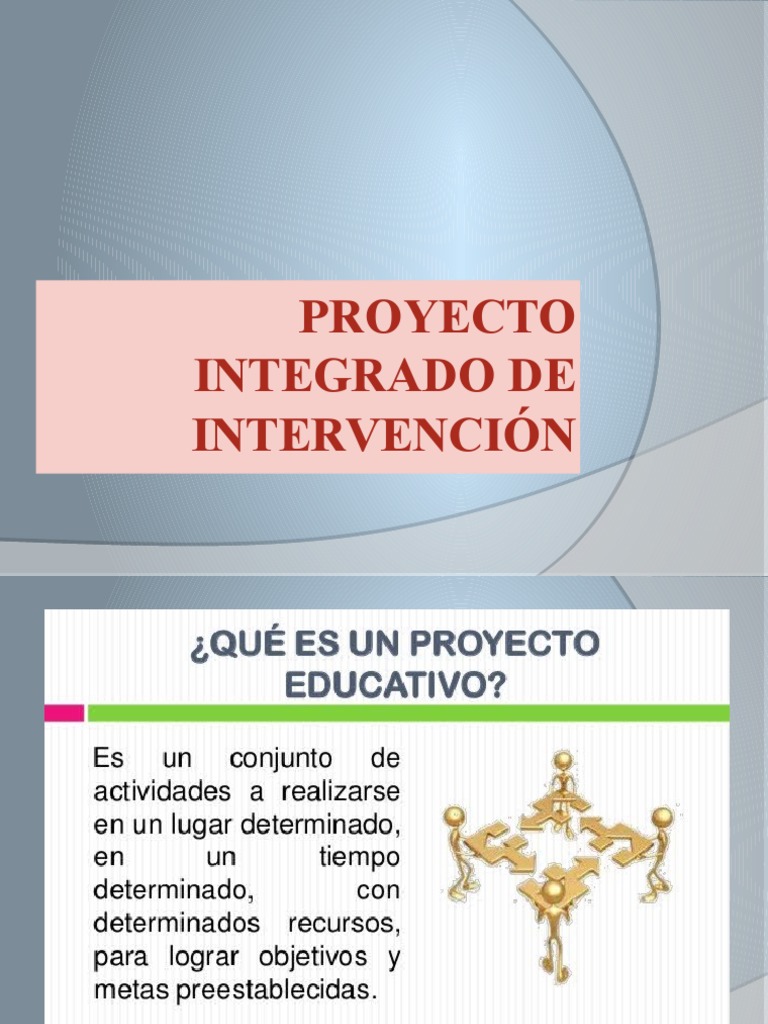 Proyecto Integrado de Intervención | PDF