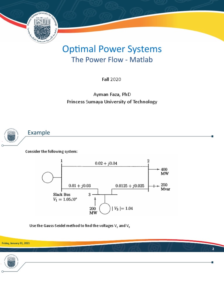 Optimal Power Systems - Lecture 6 Annotated | PDF