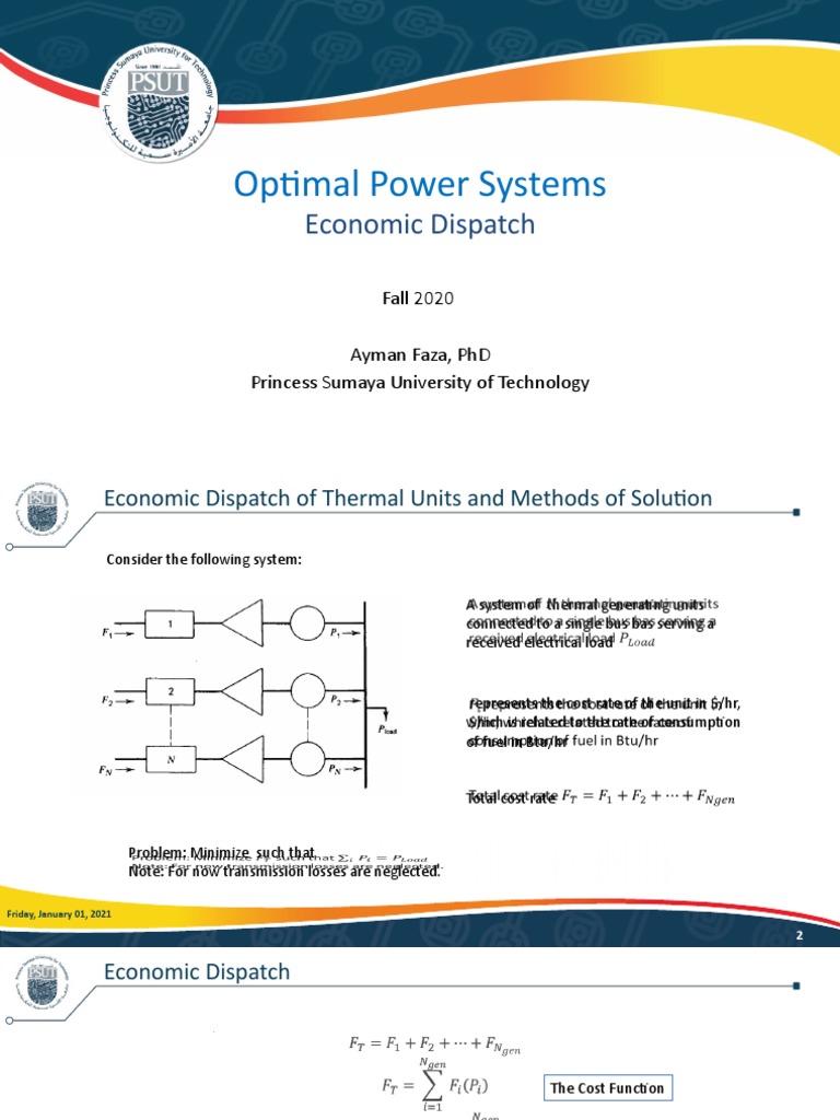 Optimal Power Systems - Lecture 11 Annotated | PDF | Analysis | Applied Mathematics