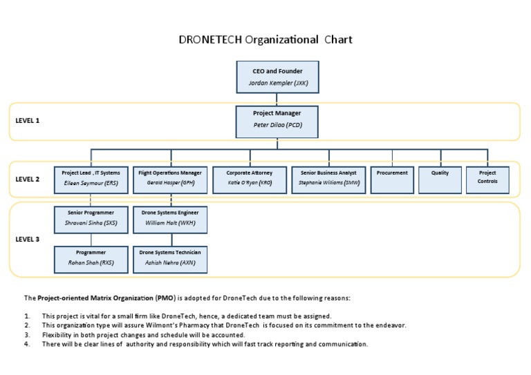 DroneTech Organizational Chart PDF | PDF