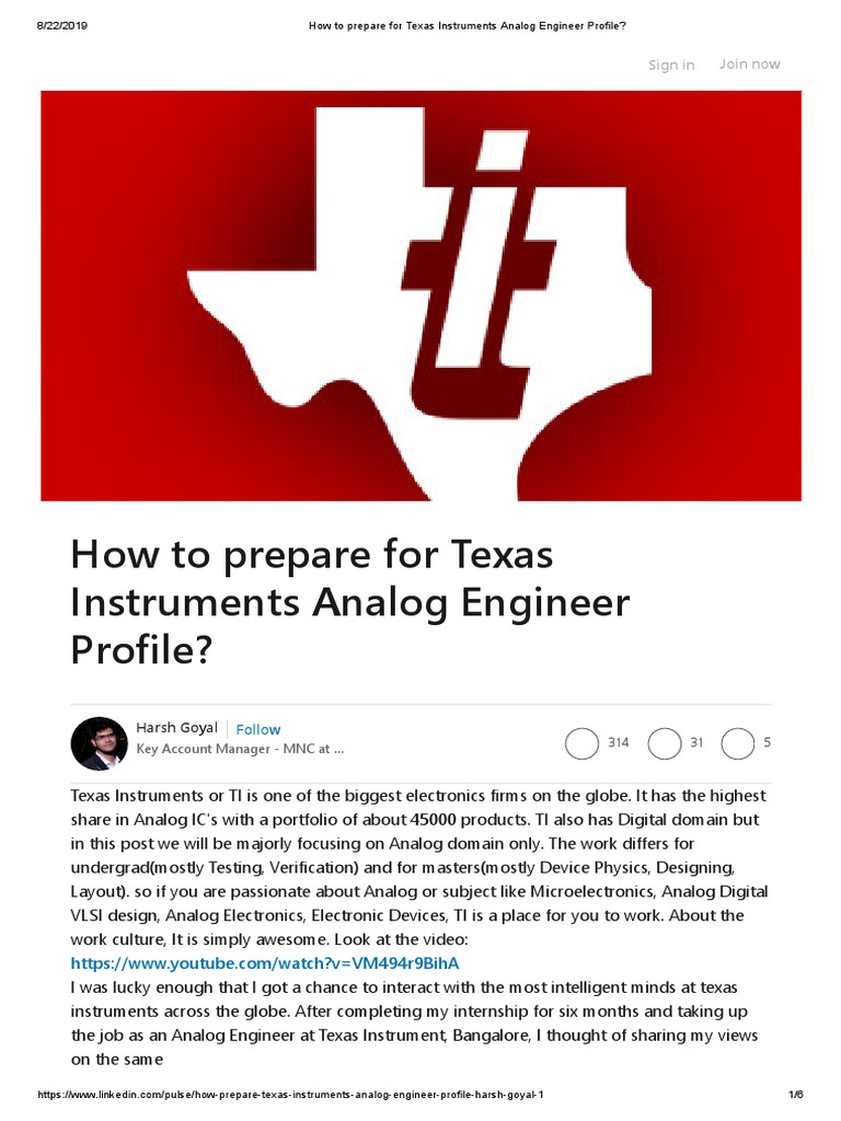 How To Prepare For Texas Instruments | Download Free PDF | Amplifier ...
