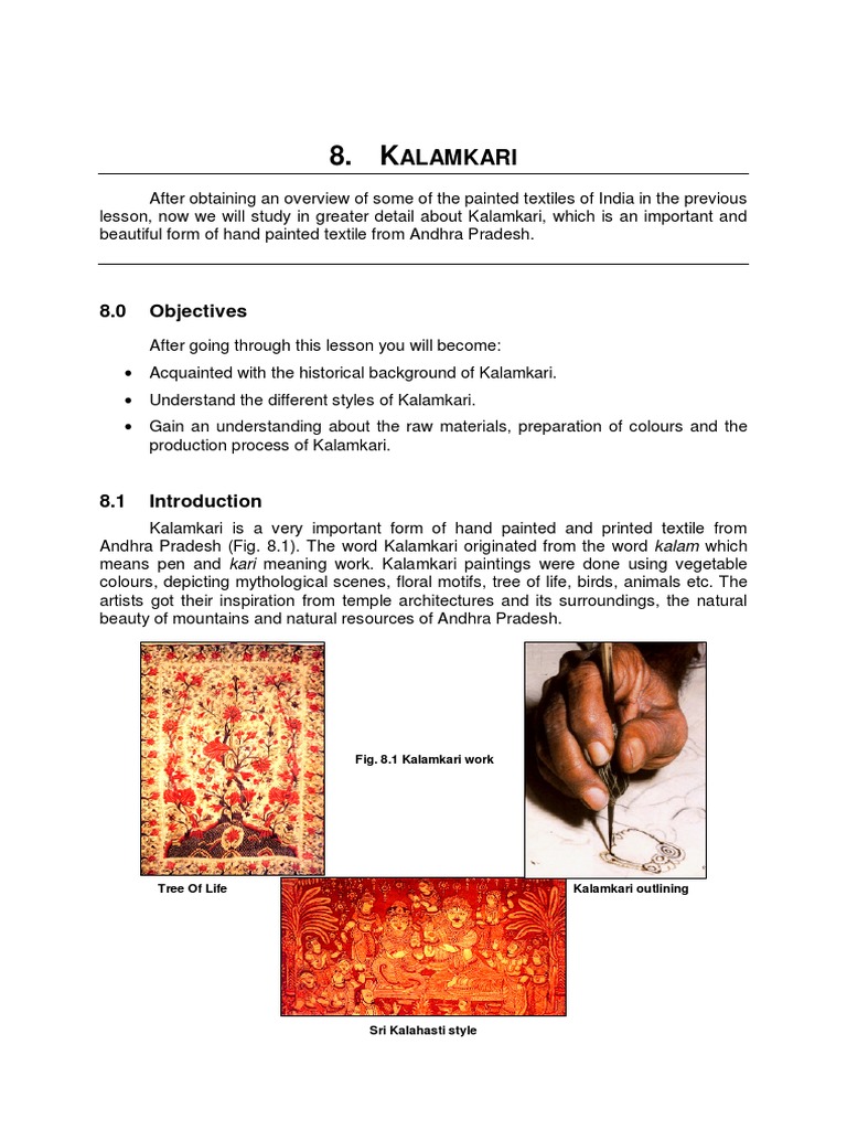 Kalamkari Process PDF | PDF | Textiles | Clothing