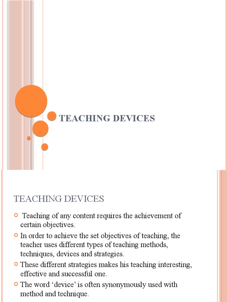 Teaching Devices | PDF | Idea | Teachers