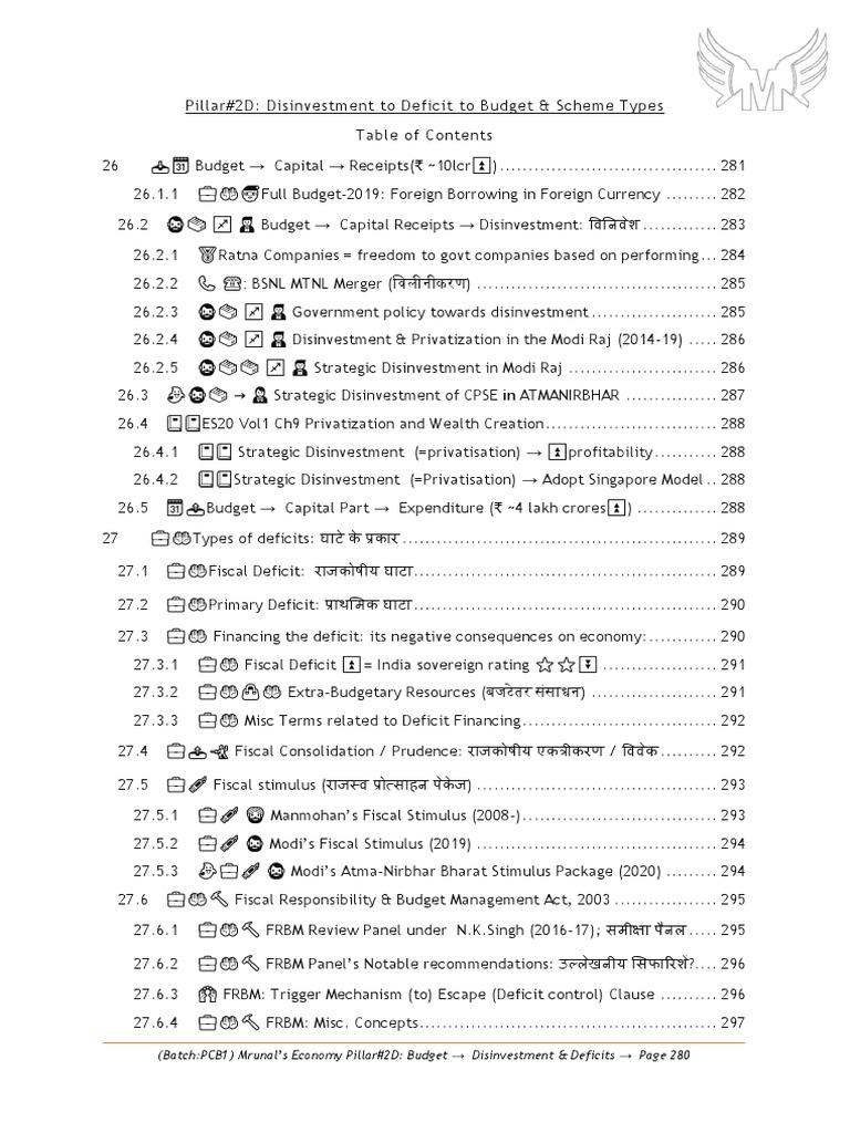 Mrunal's Budget Insights: Disinvestment & Deficits | PDF | Government ...