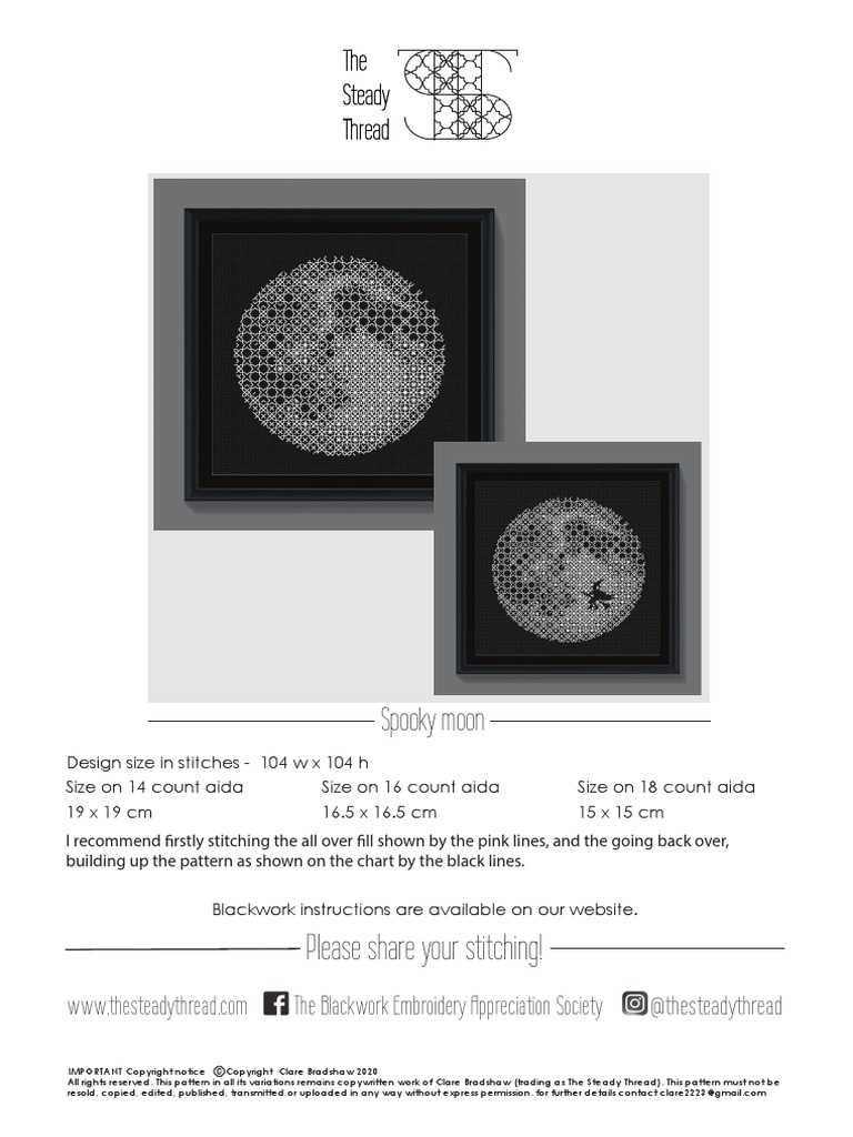 The Steady Thread - Spooky Moon | PDF | Crafts | Intellectual Works