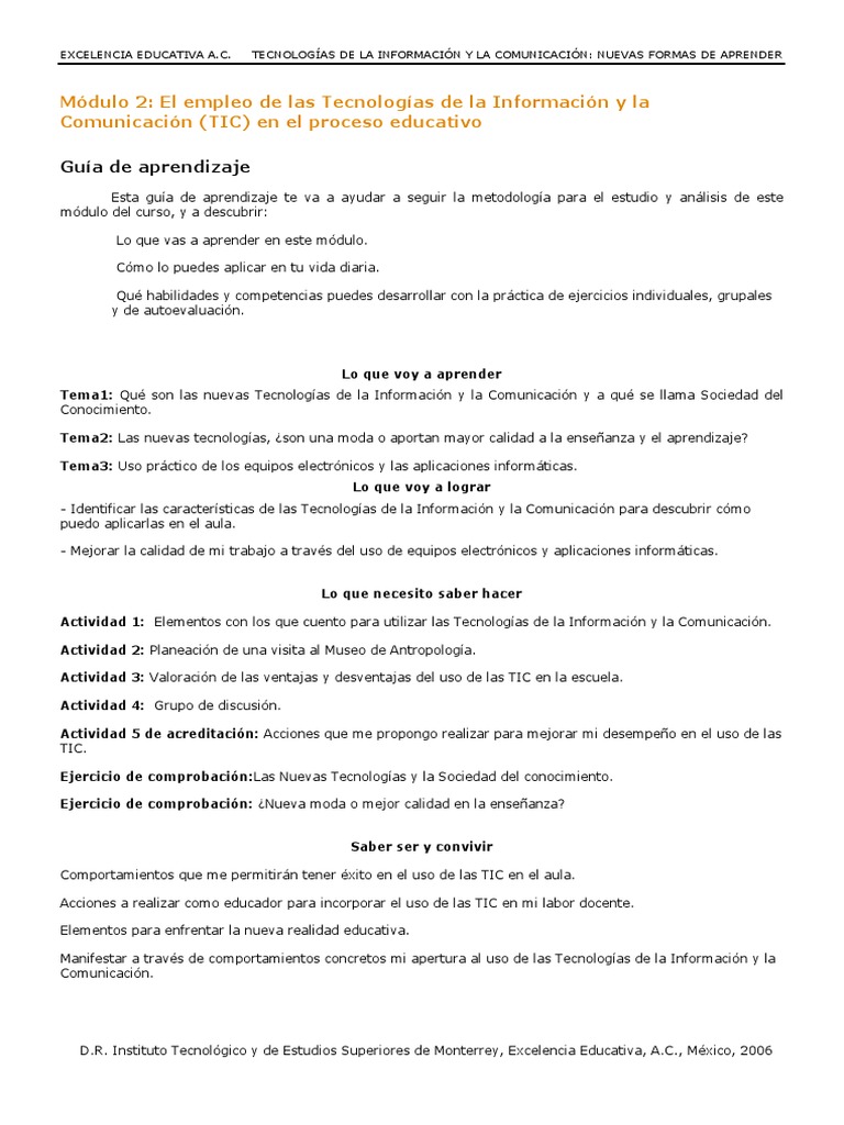Modulo Tics PDF | PDF | Tecnología de información y comunicaciones ...