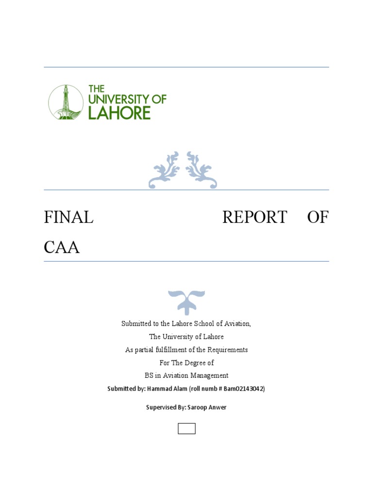 Final Report of CAA | PDF | Air Traffic Control | Federal Aviation ...