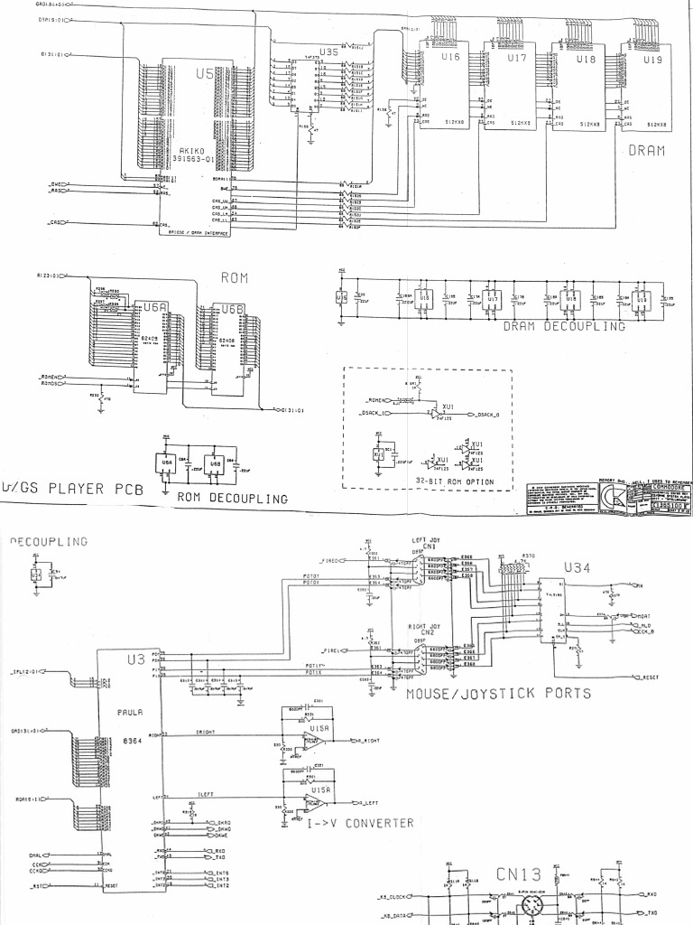 (AMIGA) - CD32 - Schematics | PDF