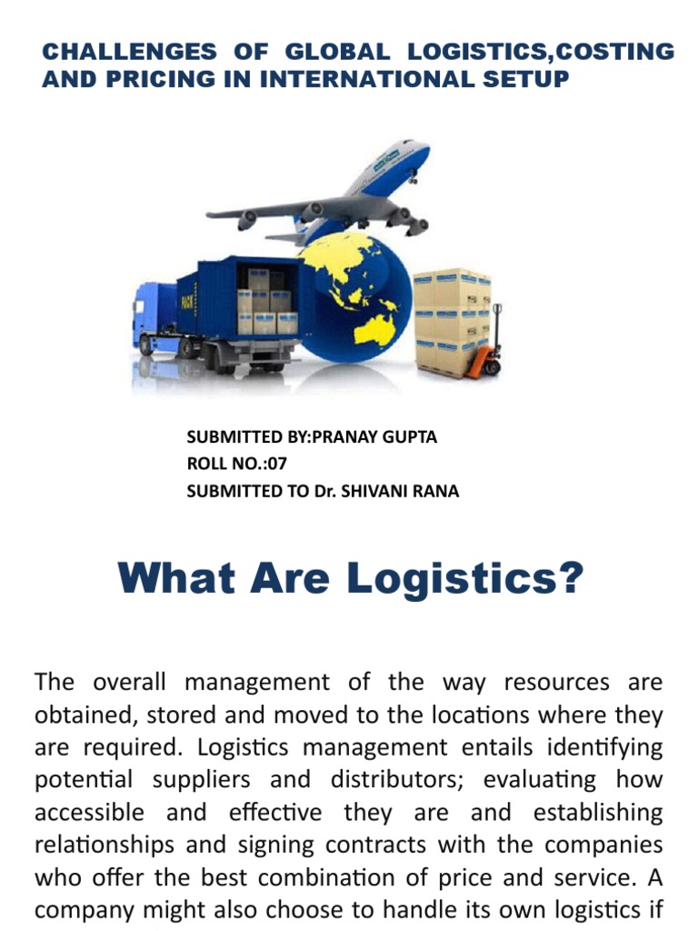 Challenges of Global Logistics, Costing and Pricing in International ...