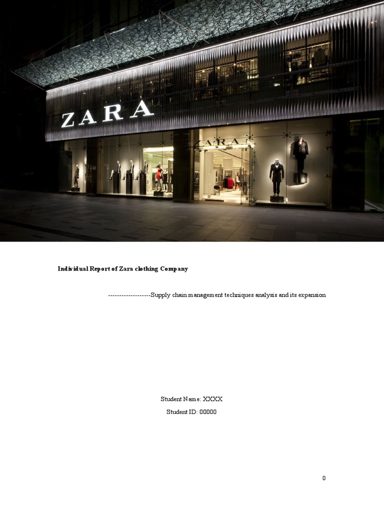 Individual Report of Zara Clothing Company | PDF | Inventory | Retail