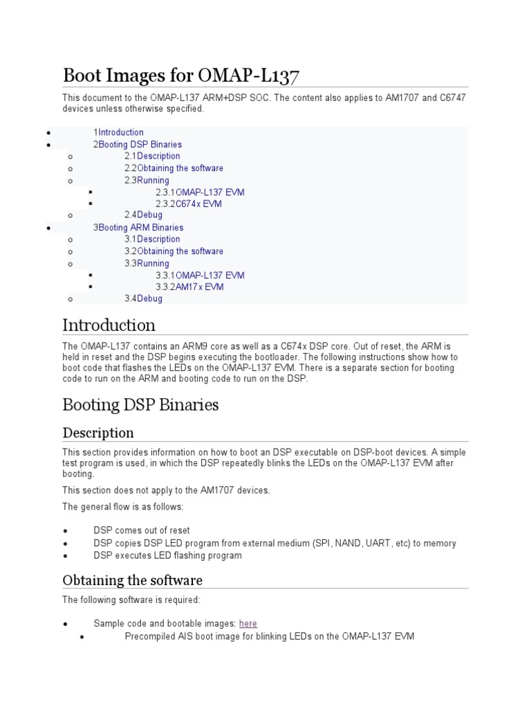 Boot Images For OMAP | PDF | Booting | Arm Architecture
