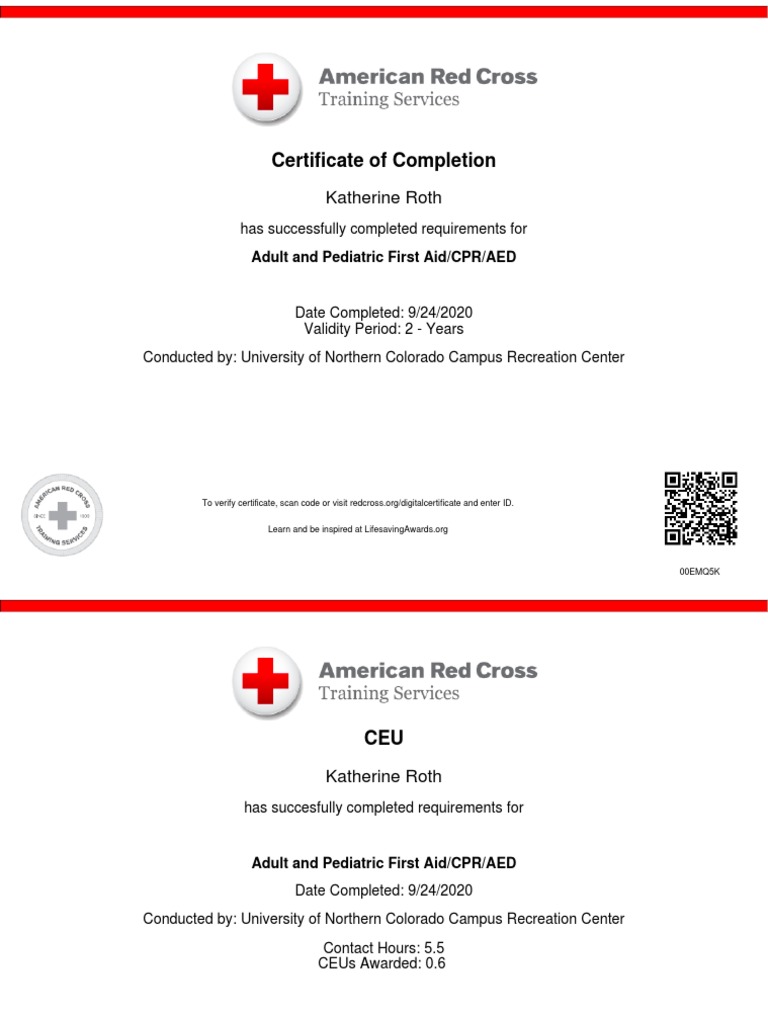 Red Cross Certificate 8 | PDF