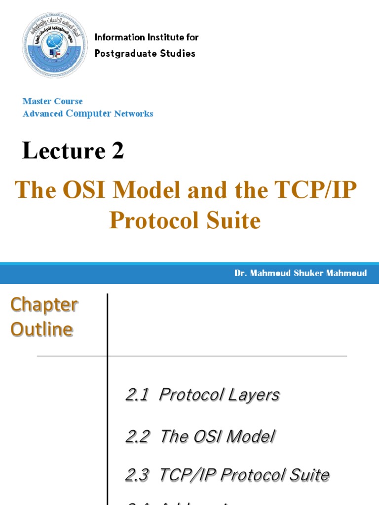 The OSI Model and The TCP/IP Protocol Suite: Computer | PDF | Osi Model | Internet Protocol Suite