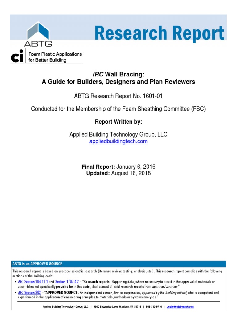 A Guide For Builders, Designers and Plan Reviewers: IRC Wall Bracing ...
