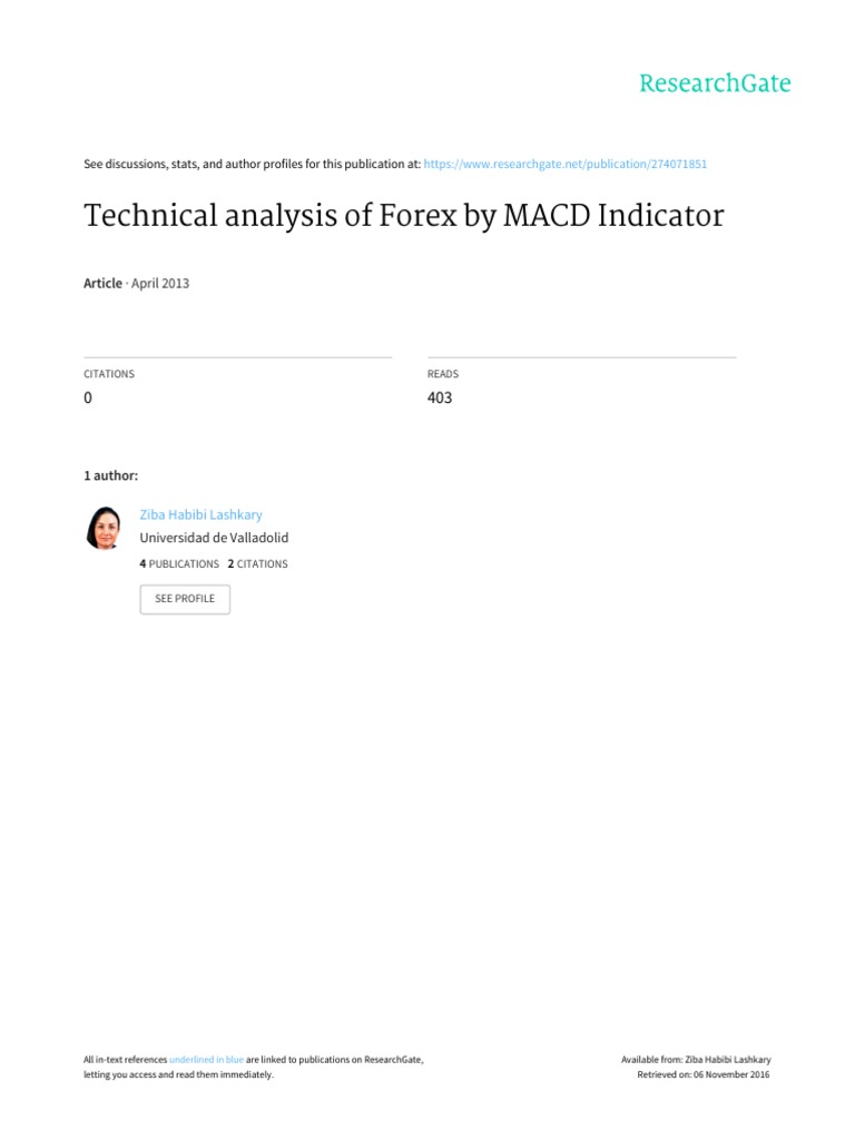 Technical Analysis of Forex by MACD Indicator | PDF | Moving Average ... Technical Analysis of Forex by MACD Indicator | PDF | Moving Average ...