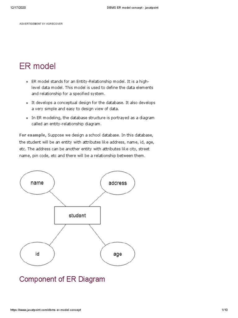 3DBMS ER Model Concept - Javatpoint PDF | PDF | Conceptual Model ...