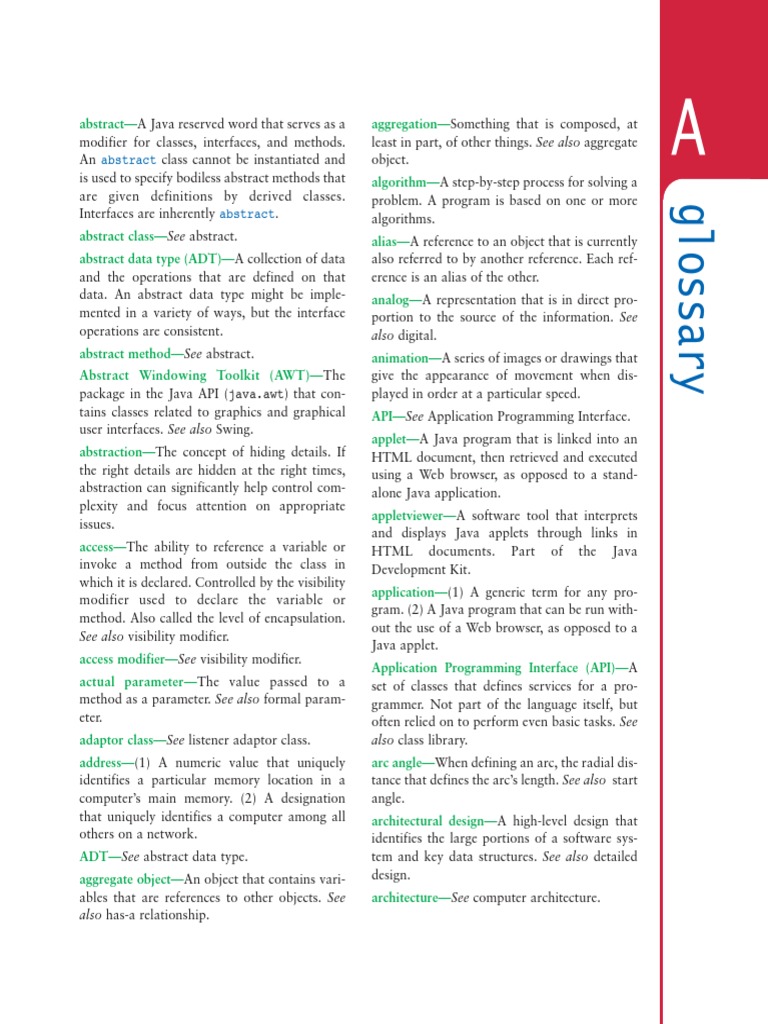 Appendix A Pdf Class Computer Programming Java Programming Language 3062