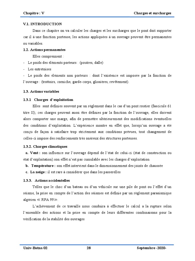 Calcul des charges et surcharges de pont | PDF | Pont | Transport