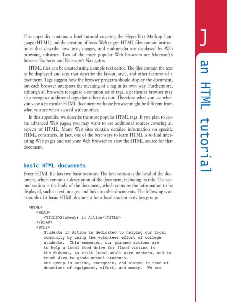 Basic HTML Documents | PDF | Hyperlink | Html Element