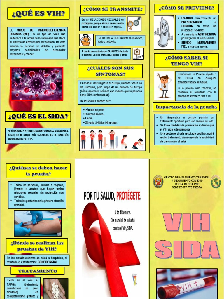 Triptico Vih y Sida | PDF | VIH / SIDA | VIH