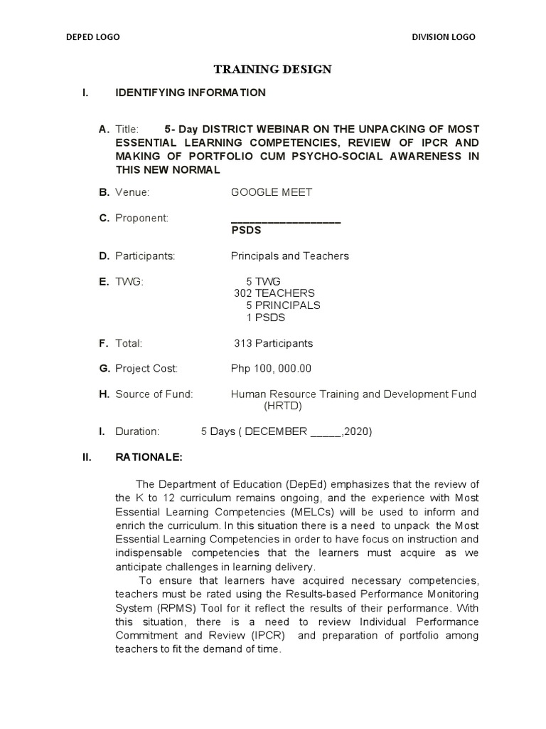 Inset Training Design Downloadable Sample | PDF | Learning | Behavior ...