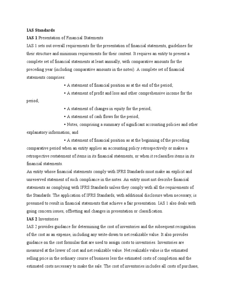 IAS Standards | PDF | Intangible Asset | International Financial ...