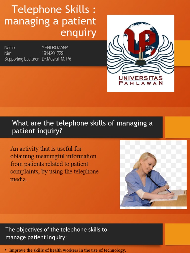 Essential Telephone Skills for Patient Inquiries | PDF | Self-Improvement