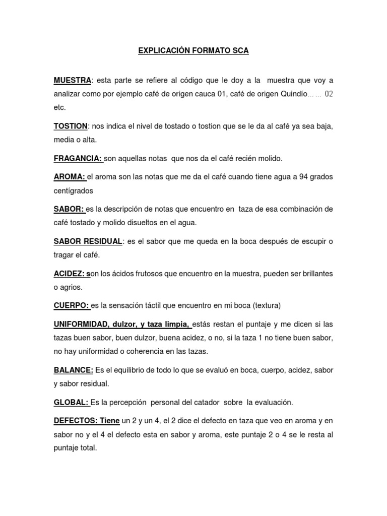 Explicación Formato Sca | PDF