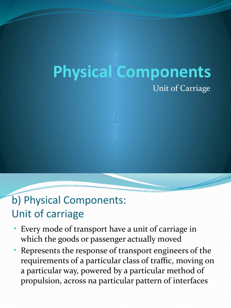 Chapter 2 Unit of Carriage | PDF | Railroad Car | Ships