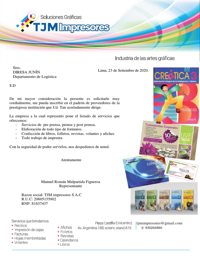 Carta de Presentacion Diresa | PDF