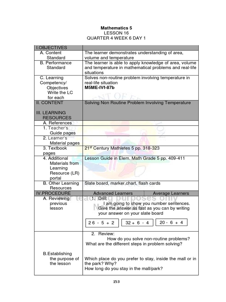 Solving Routine Problems Involving Temperature | PDF | Thermometer ...