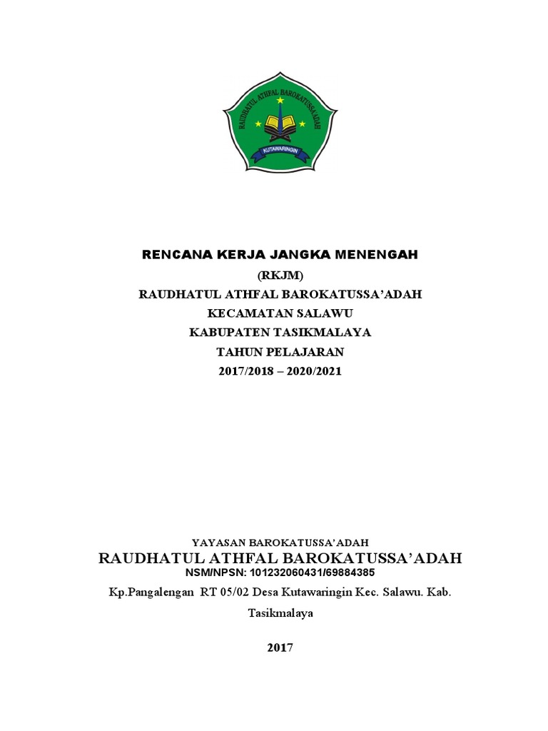 RKJM Ra 2017 2018-1 | PDF | Karier & Perkembangan | Bisnis