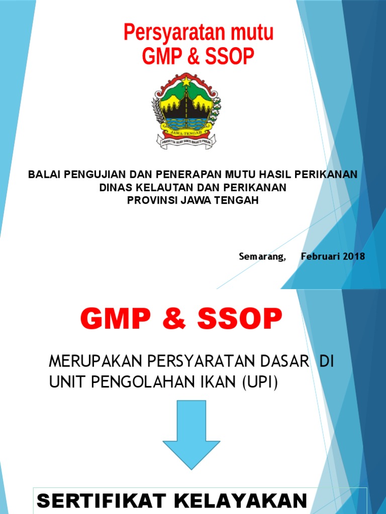 Materi GMP N SSOP Produk Perikanan | PDF