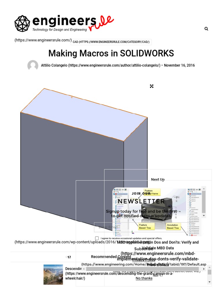 Making Macros in SOLIDWORKS - Engineers Rule PDF | PDF | Macro ...