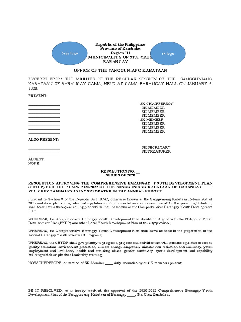 Cbydp Resolution | PDF | Policy | Government