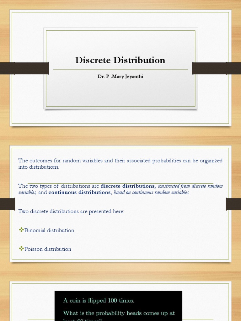 Lecture - 5-Binomial and Poisson Distribution | PDF | Probability ...
